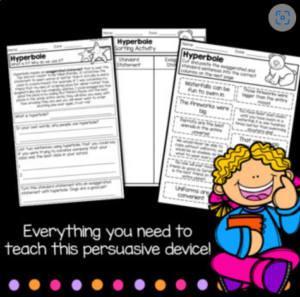 Hyperbole Exaggeration Worksheets | Made By Teachers