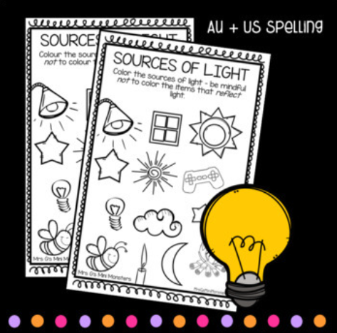 Sources of Light Worksheets | Made By Teachers