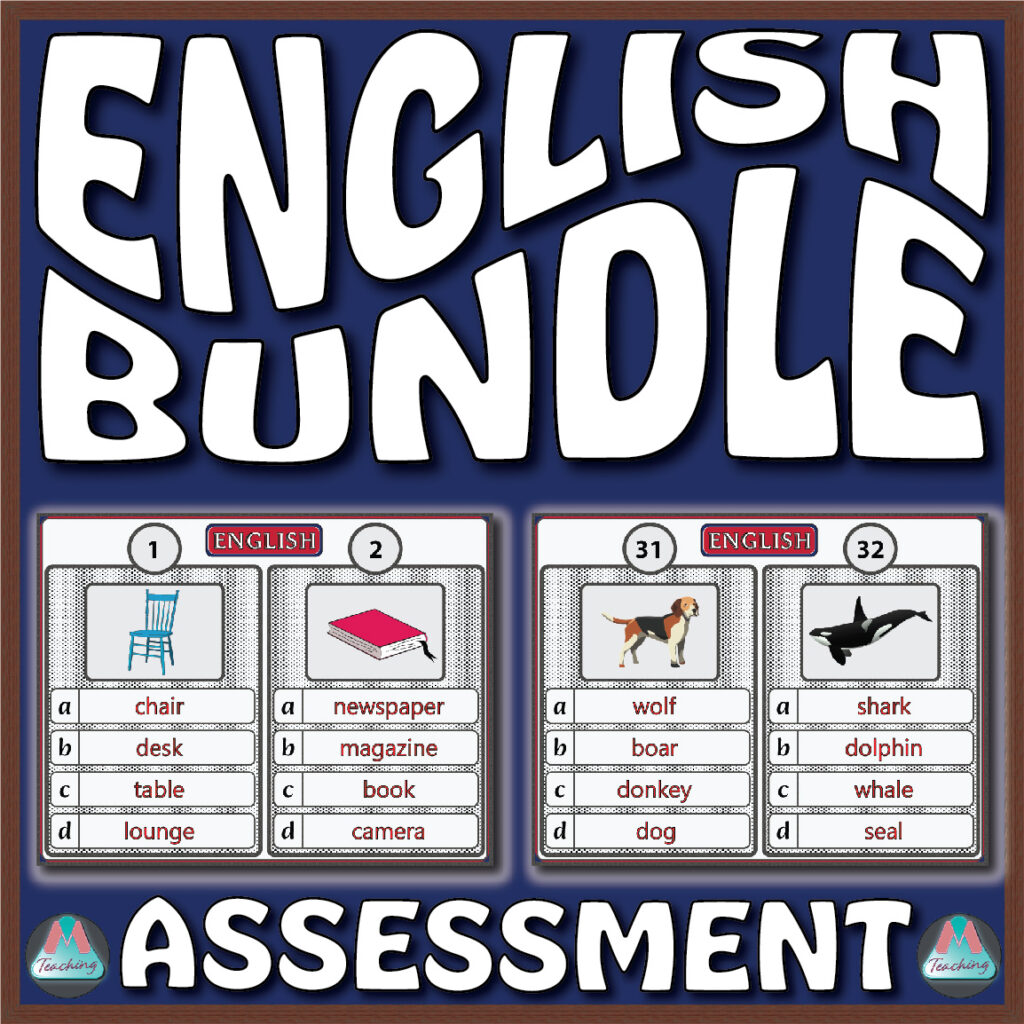 English Task Cards - Basic Vocabulary Bundle | Made By Teachers