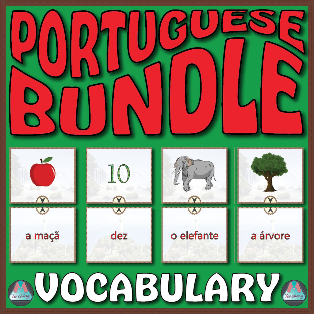 Portuguese (Brazilian) Vocabulary Match Bundle | Made By Teachers