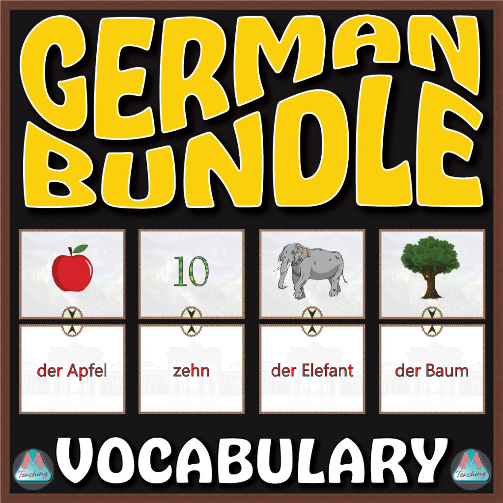 German Vocabulary Match Bundle - Made By Teachers