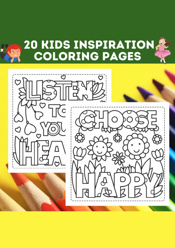 20 Kids Inspiration Coloring Pages, Kids Motivation Inspiration ...