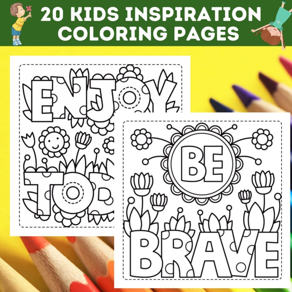 20 Kids Inspiration Coloring Pages, Kids Motivation Inspiration ...