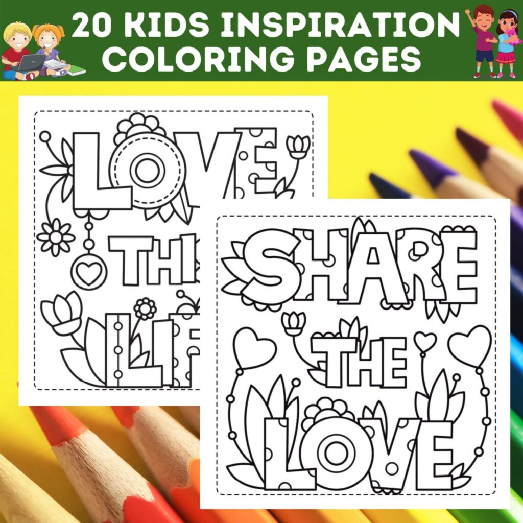 20 Kids Inspiration Coloring Pages, Kids Motivation Inspiration ...