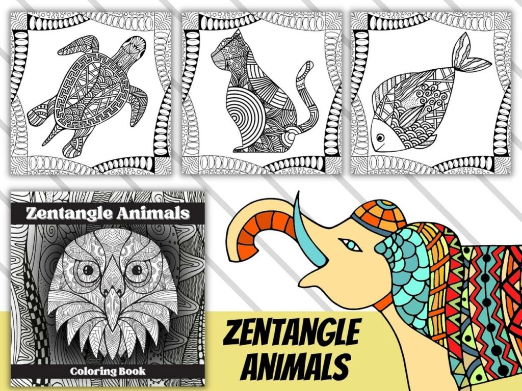 Zentangle Patterns Coloring Book: Filled with Unique and Alluring ...