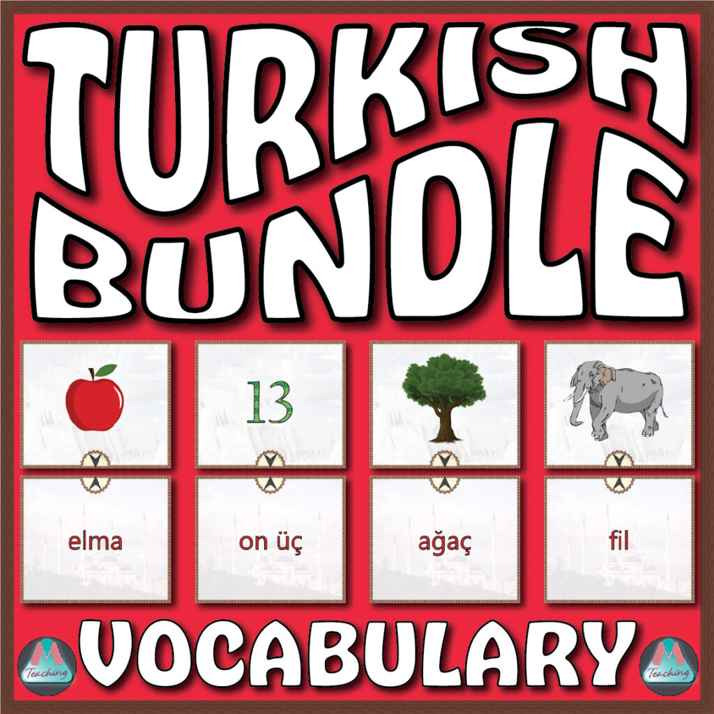 Turkish Vocabulary Match Bundle | Made By Teachers
