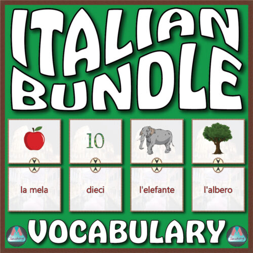 Italian Vocabulary Match Bundle | Made By Teachers