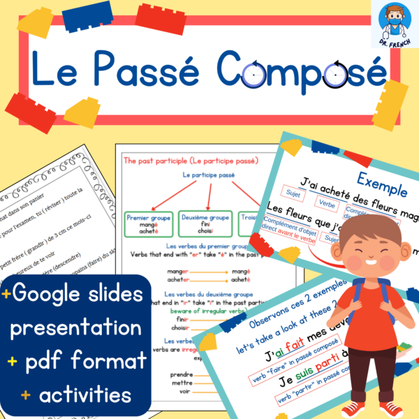 French Passé Composé Notes & Activities (+ speaking activity). Google ...