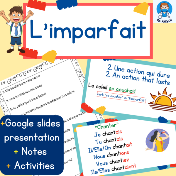 L'imparfait. French Imperfect Tense Lesson & Activities.Google slides ...