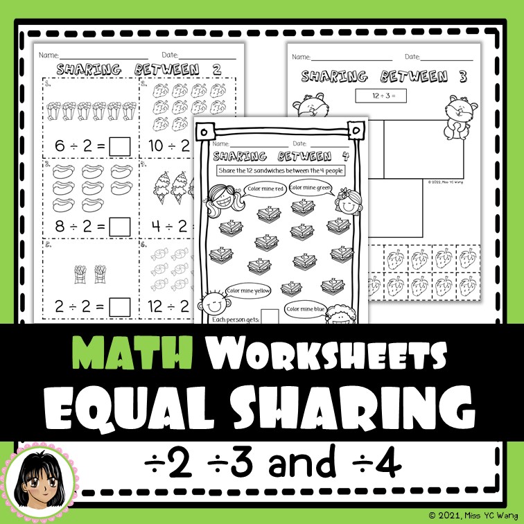 Equal Sharing Division Worksheets with Pictures | Made By Teachers