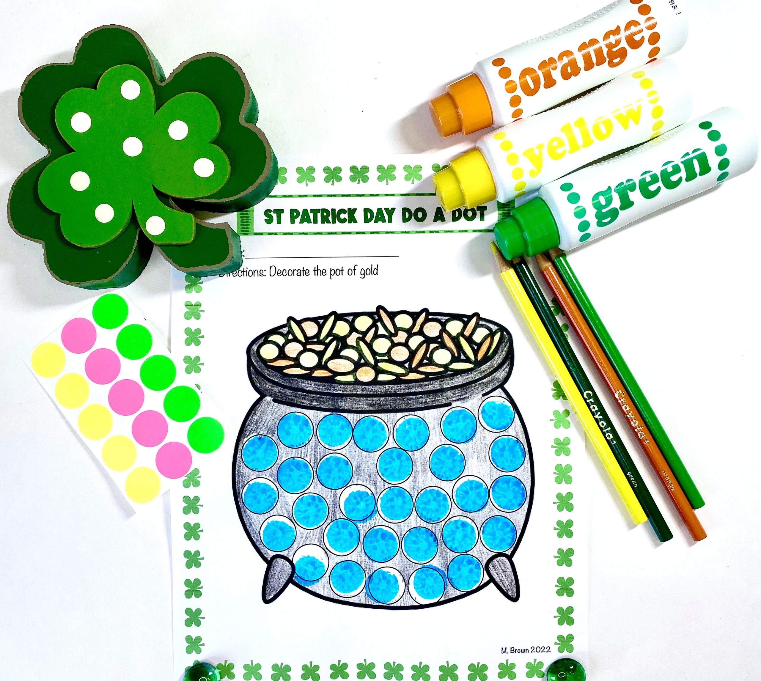St. Patrick Day Do A Dot Art Packet | Made By Teachers