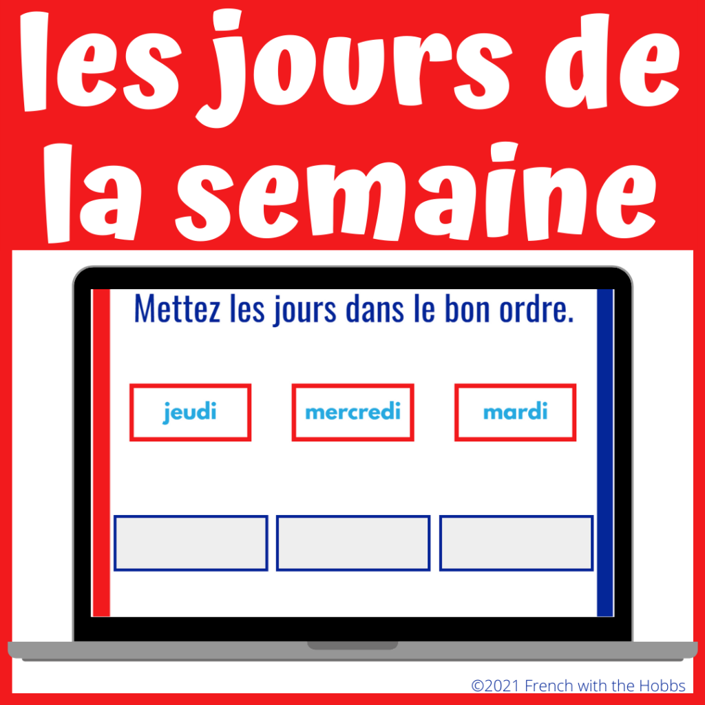 French Days of the Week Boom™ Digital Task Cards | Made By Teachers