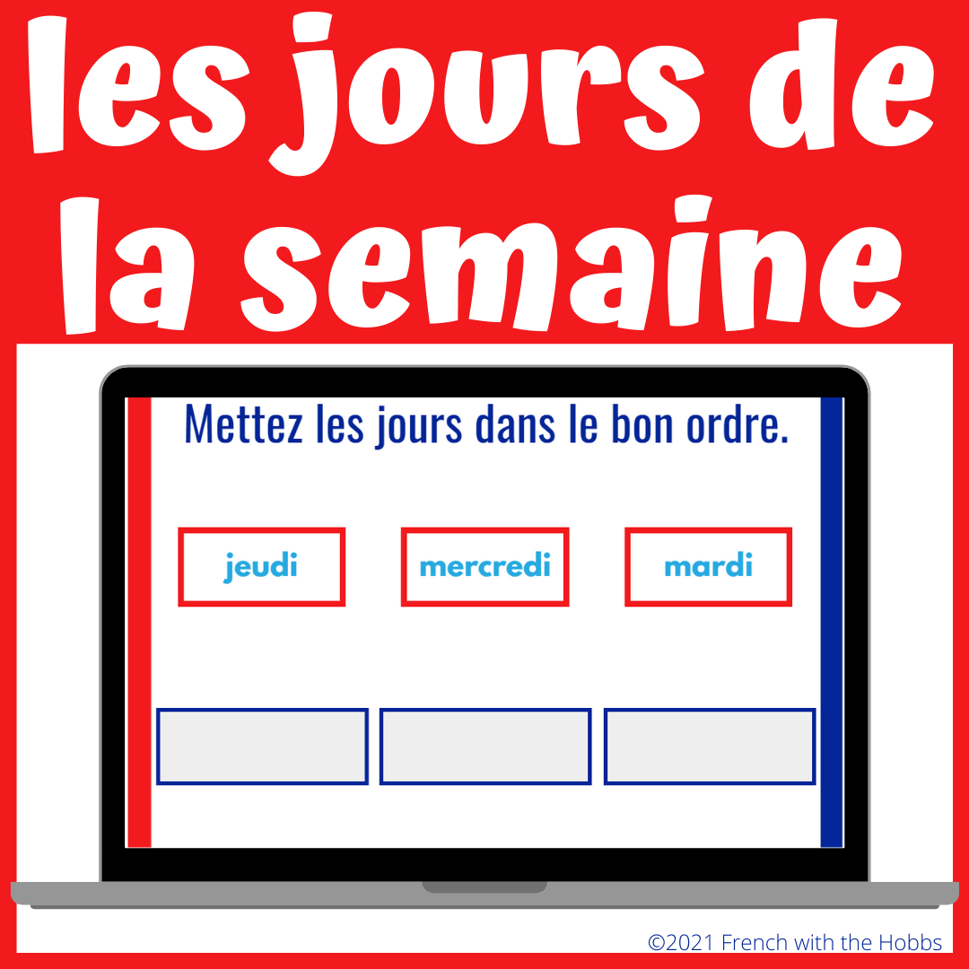 French Days of the Week Boom™ Digital Task Cards | Made By Teachers