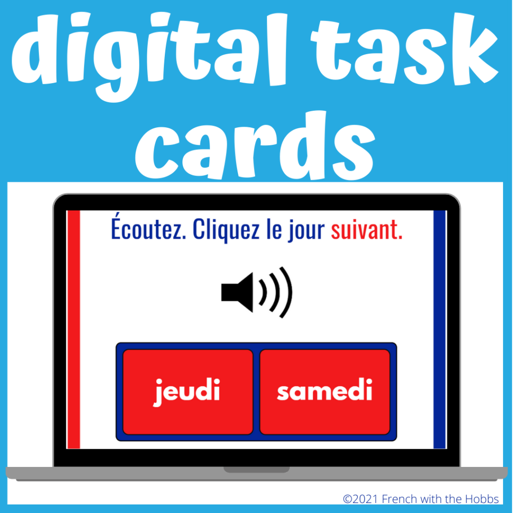 French Days of the Week Boom™ Digital Task Cards | Made By Teachers