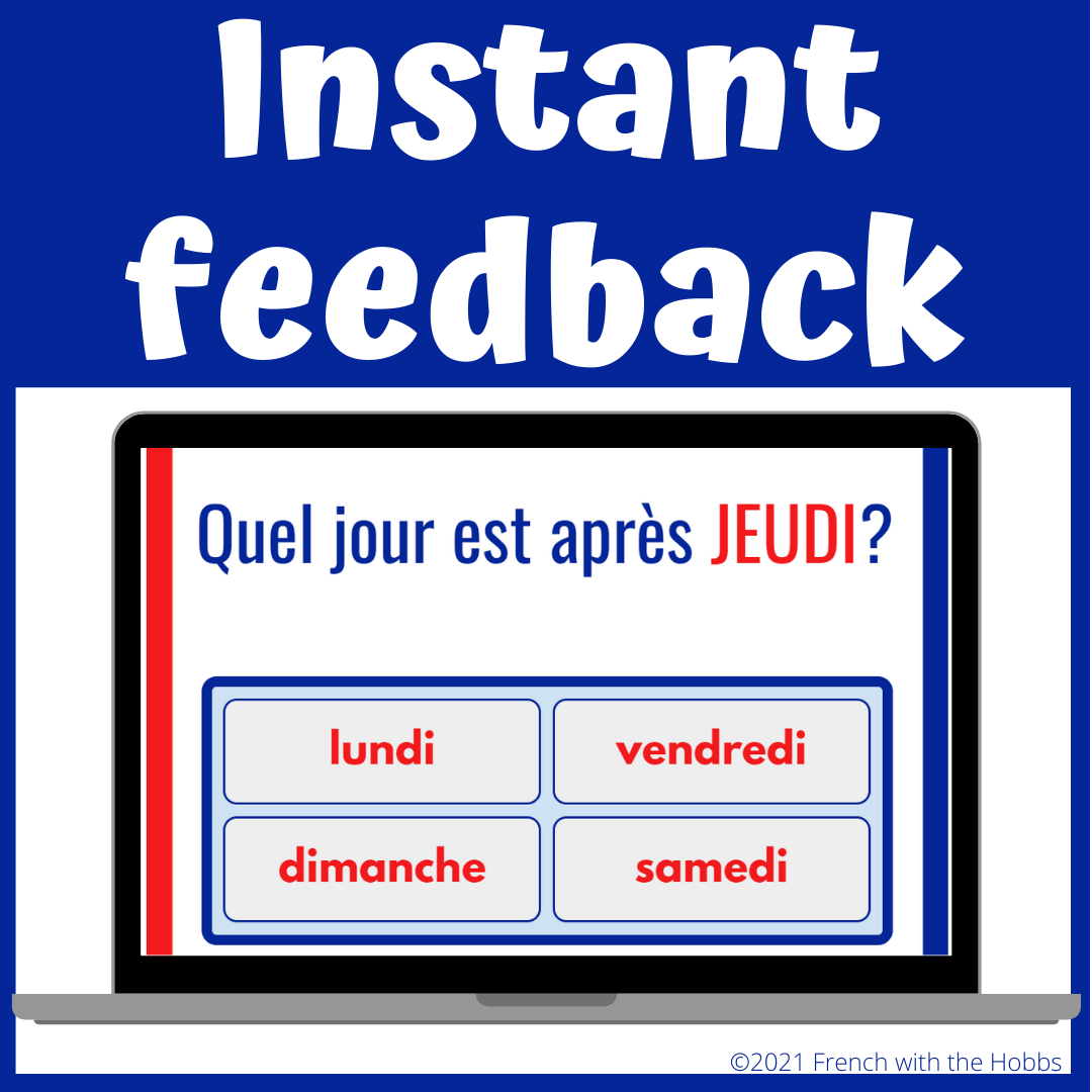 French Days of the Week Boom™ Digital Task Cards | Made By Teachers