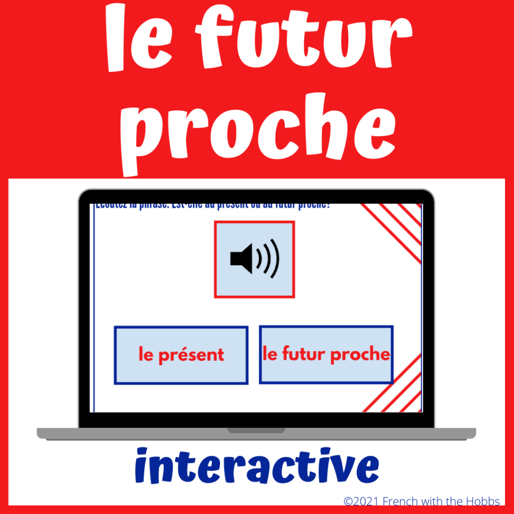 French Near Future Digital Boom Cards futur proche | Made By Teachers