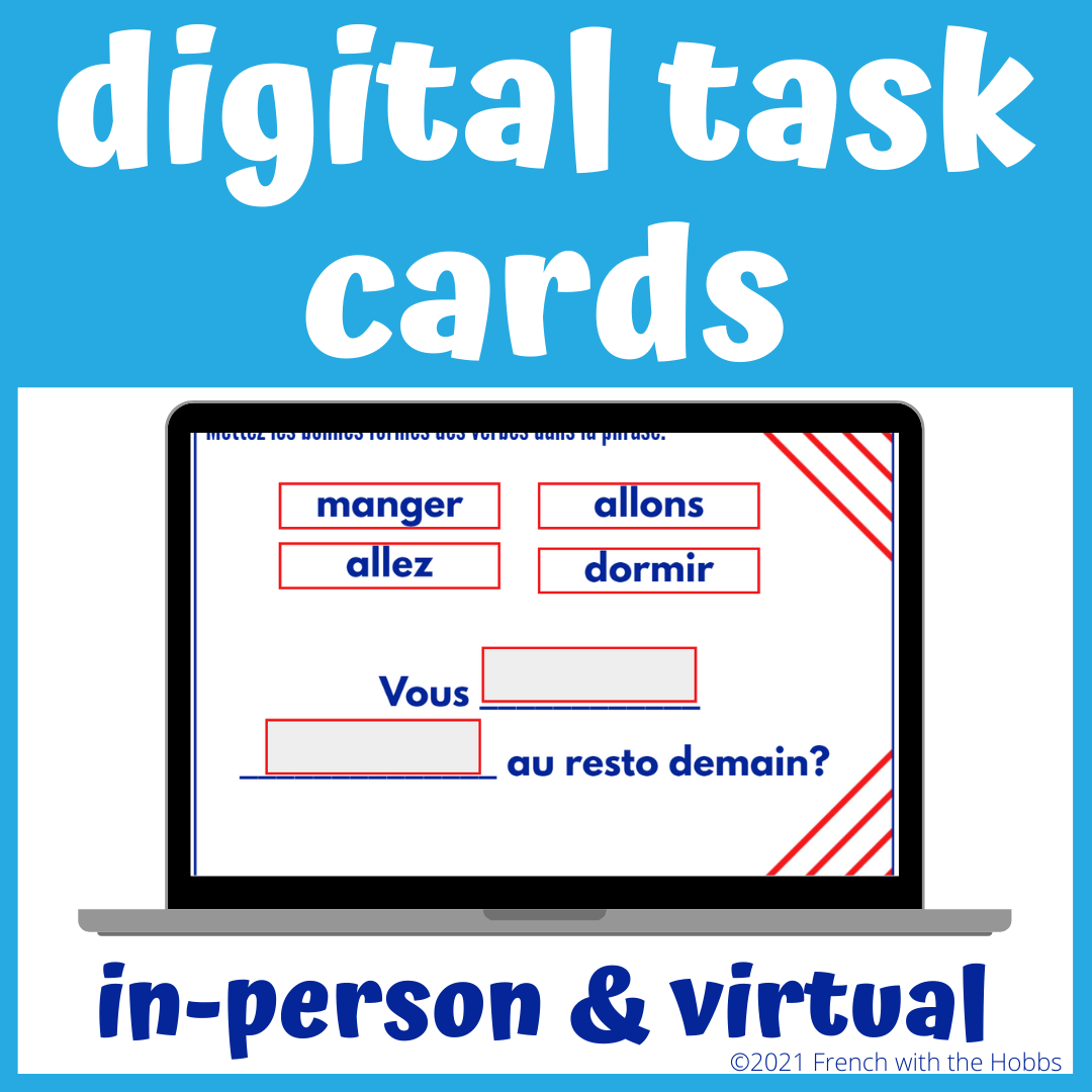 French Near Future Digital Boom Cards futur proche | Made By Teachers