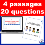French Family Reading Comprehension Print & Google Forms | Made By Teachers