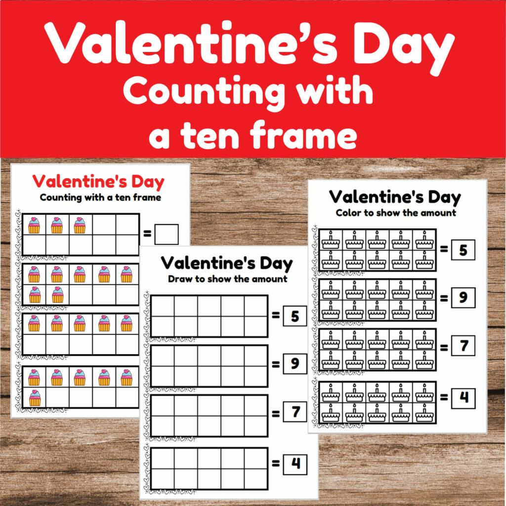 Valentine s Day Ten Frames For Kindergarten And Primary Grades Valentine s Day Ten Frames For Kindergarten And Primary Grades