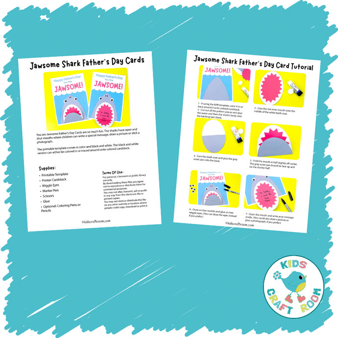 Father's Day Shark Card | Made By Teachers