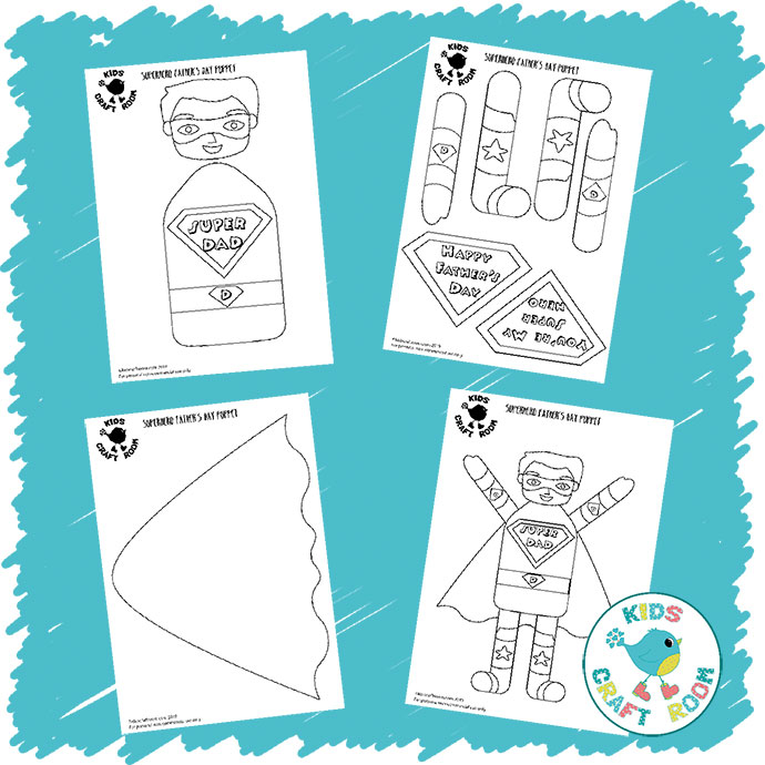 Superhero Father's Day Puppet | Made By Teachers