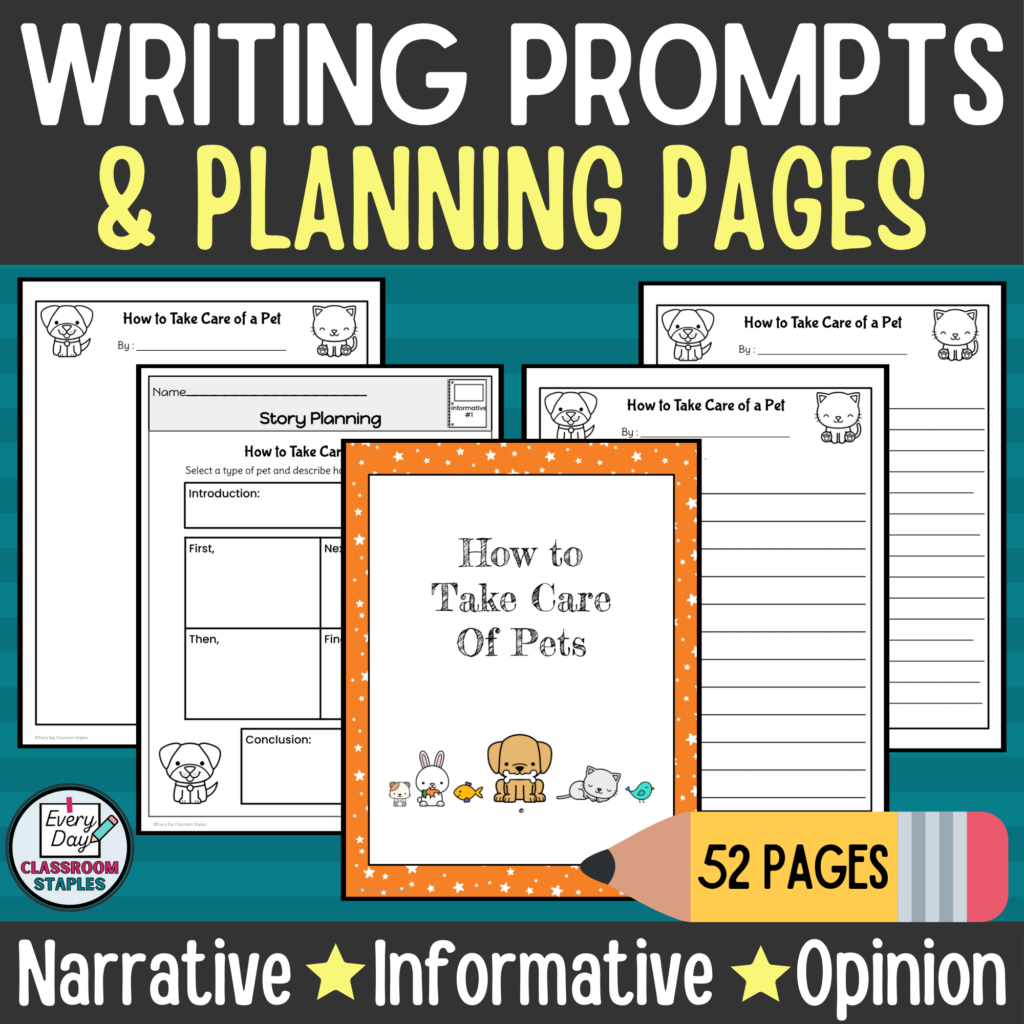 Writing Prompts and Planning Graphic Organizers Narrative Informative ...