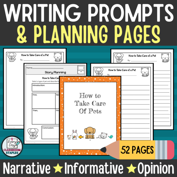 Writing Prompts and Planning Graphic Organizers Narrative Informative ...