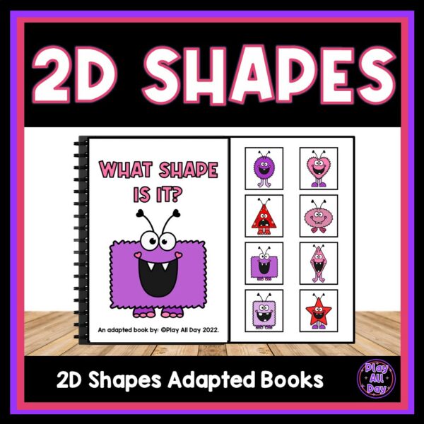 Valentine’s Day Shapes Adapted Books | 2D Shapes Interactive Books ...