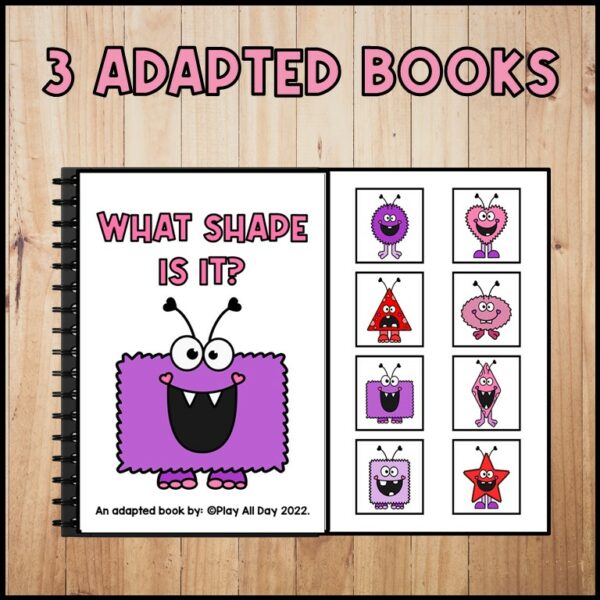 Valentine’s Day Shapes Adapted Books | 2D Shapes Interactive Books ...