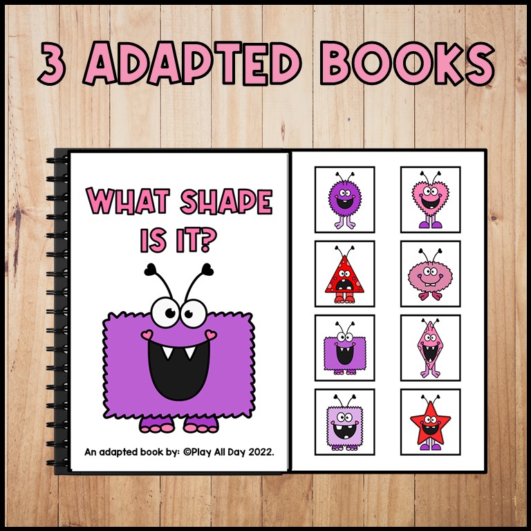 Valentine’s Day Shapes Adapted Books | 2D Shapes Interactive Books ...
