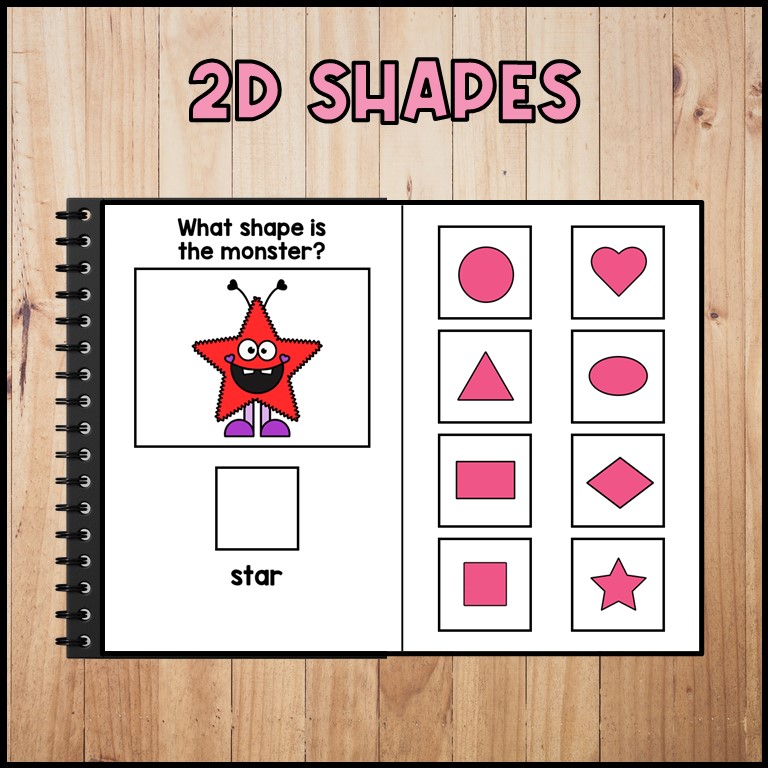 Valentine’s Day Shapes Adapted Books | 2D Shapes Interactive Books ...