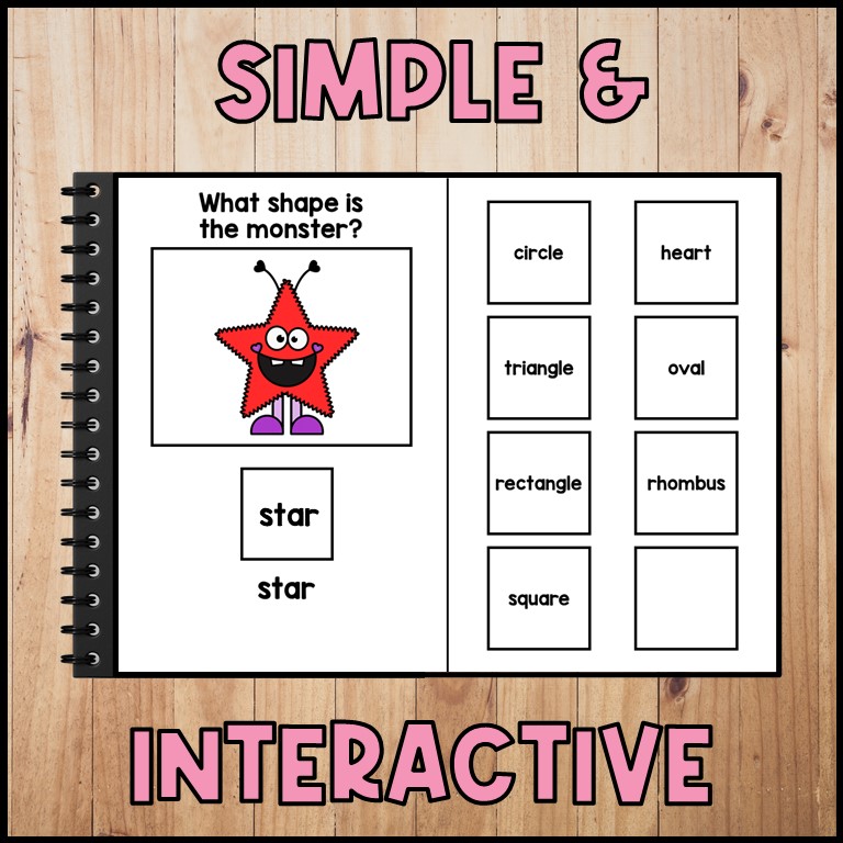 Valentine’s Day Shapes Adapted Books | 2D Shapes Interactive Books ...