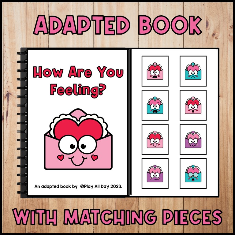 Valentine’s Day Emotions Adapted Book | Valentine Interactive Book ...