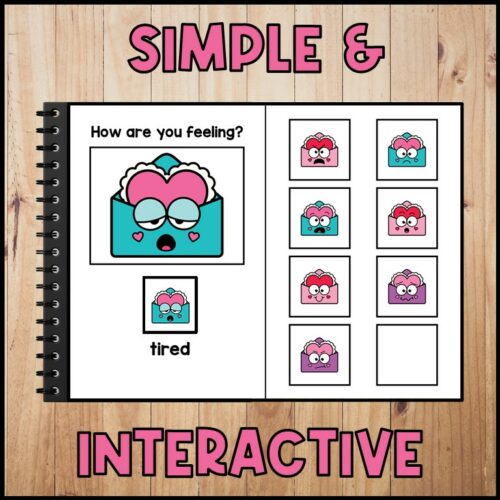 Valentine’s Day Emotions Adapted Book | Valentine Interactive Book ...