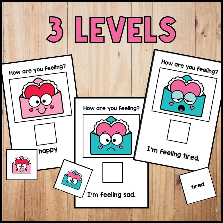 Valentine’s Day Emotions Adapted Book | Valentine Interactive Book ...