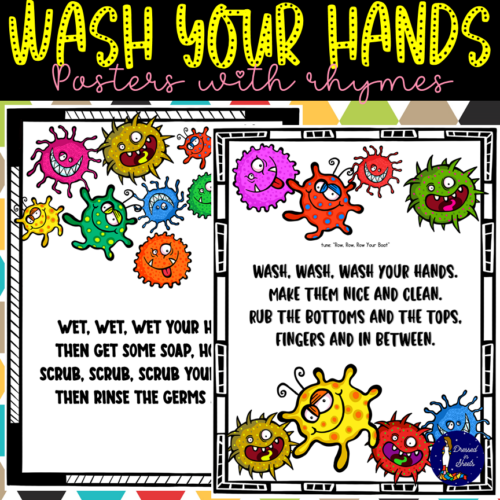 Wash your Hands Posters with Rhymes | Made By Teachers