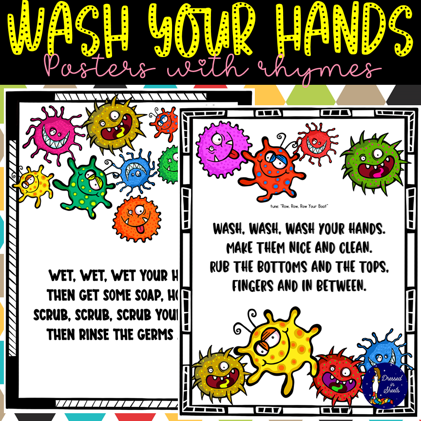 Wash your Hands Posters with Rhymes | Made By Teachers