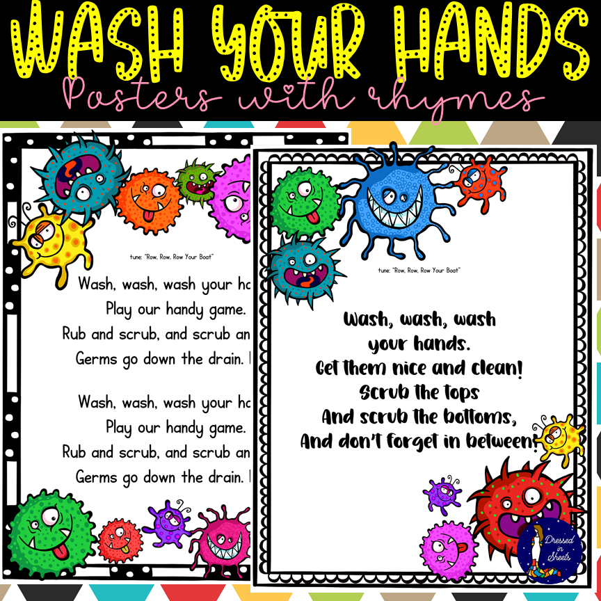Wash your Hands Posters with Rhymes | Made By Teachers