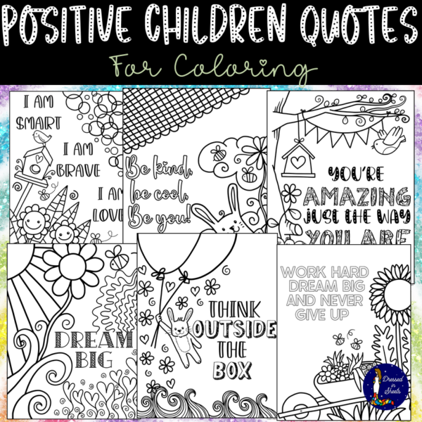 Positive Children Quotes for Coloring | Made By Teachers