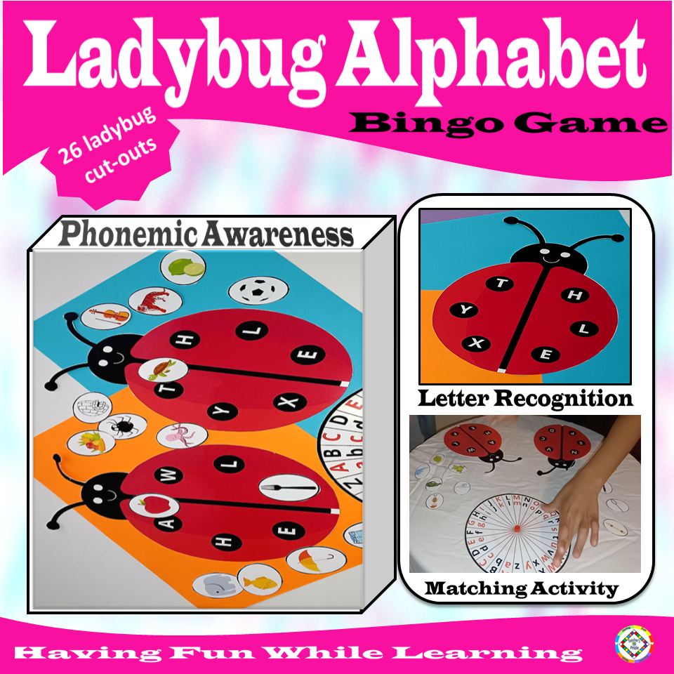 Ladybug Alphabet Bingo Game | Made By Teachers