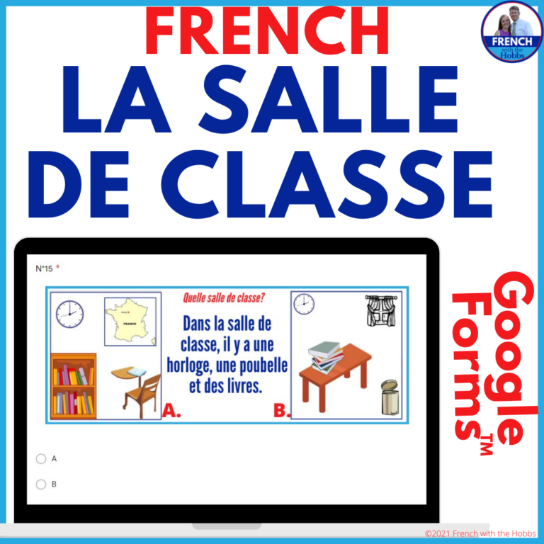 French Classroom Objects Digital Google Forms | Made By Teachers