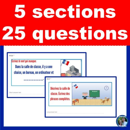 French Classroom Objects Digital Google Forms | Made By Teachers