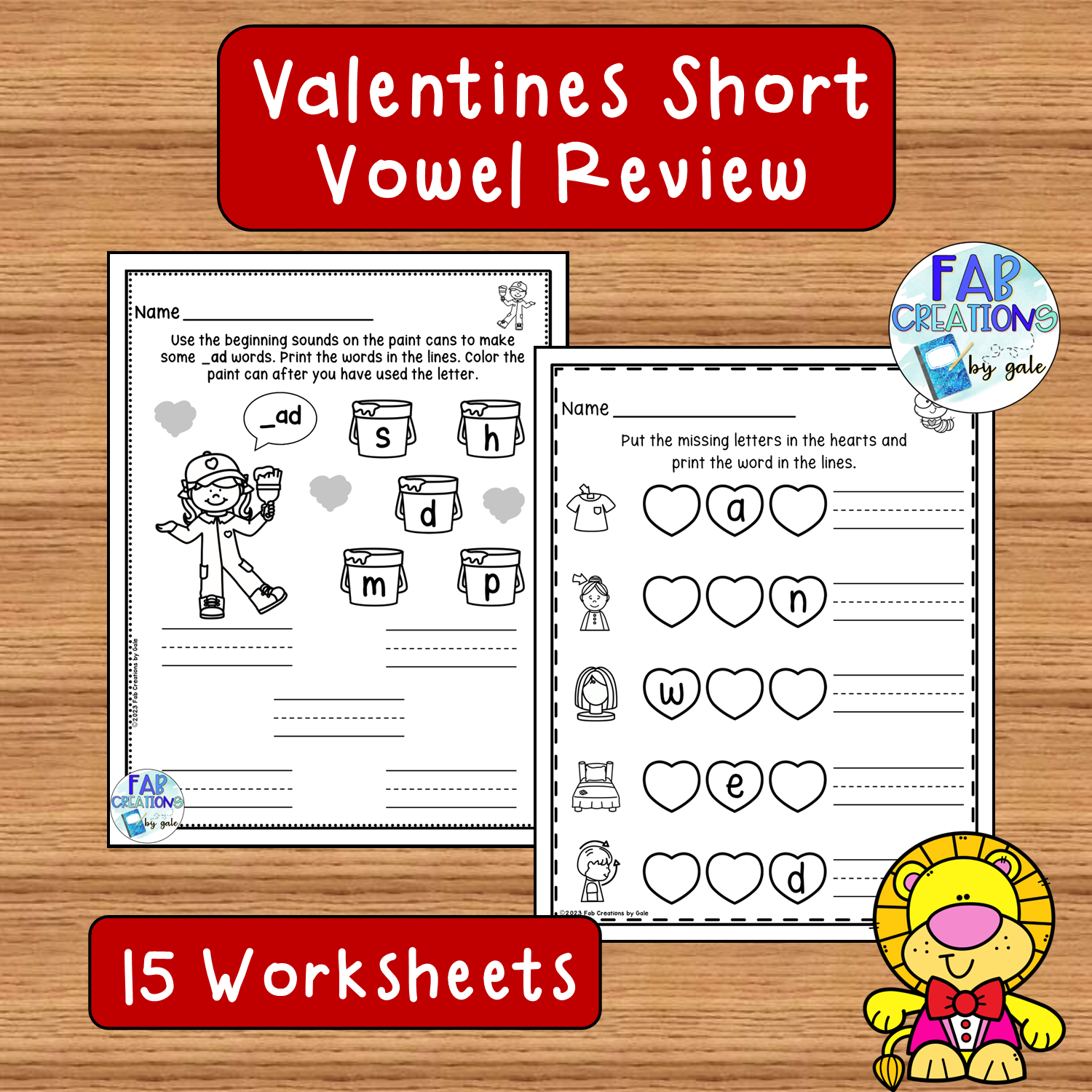 Valentine Short Vowel Dollar Deal | Made By Teachers