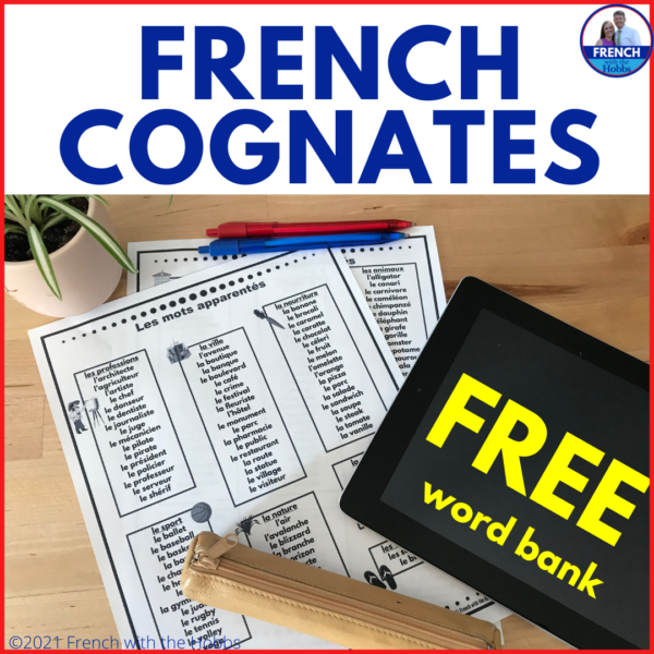 FREE French English Cognates Word Bank | Made By Teachers