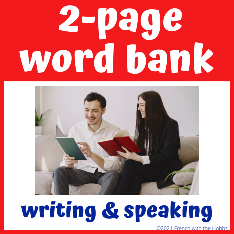 FREE French English Cognates Word Bank | Made By Teachers