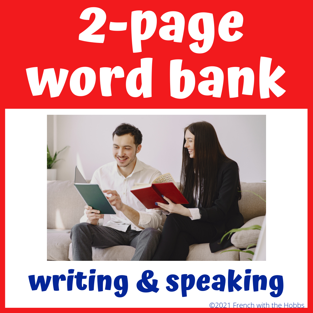 FREE French English Cognates Word Bank | Made By Teachers