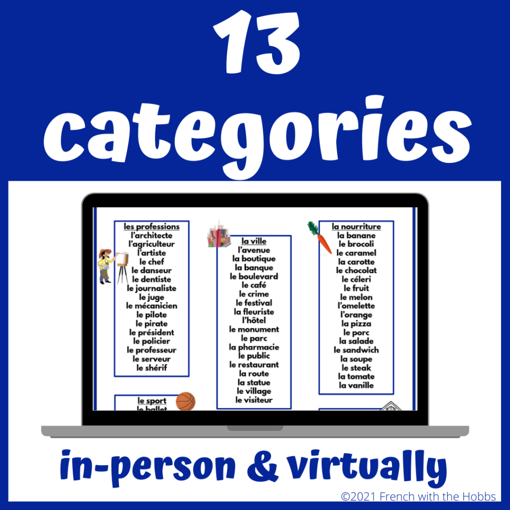 FREE French English Cognates Word Bank | Made By Teachers