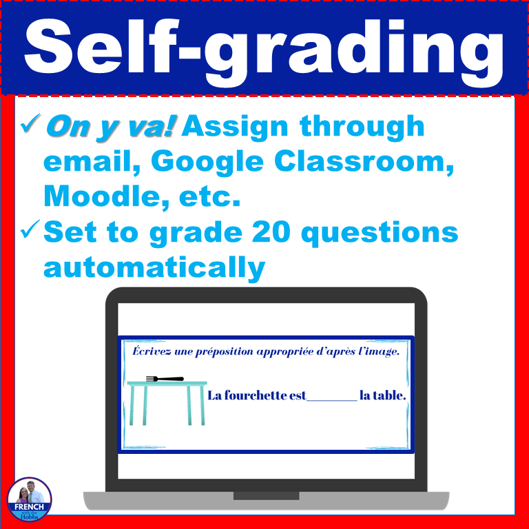 French Prepositions Google Form | Made By Teachers