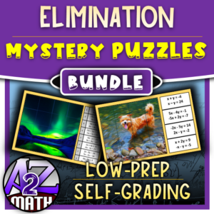 Solving Systems of Equation with Elimination Activities Digital Pixel ...