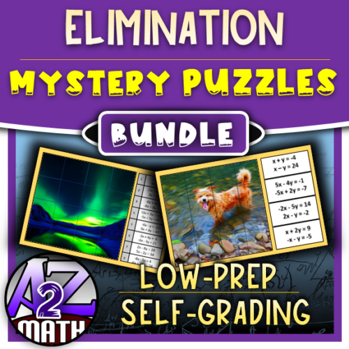 Solving Systems of Equation with Elimination Activities Digital Pixel ...